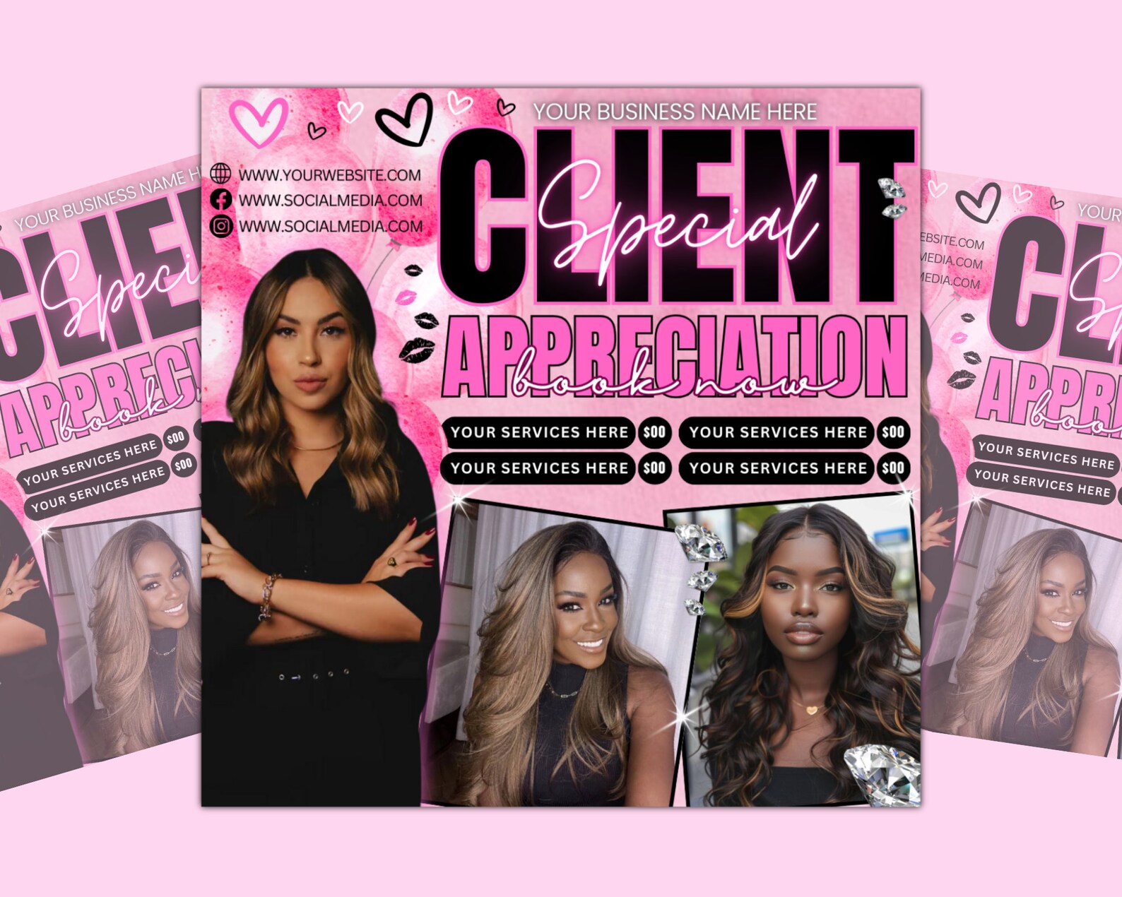 Client Appreciation Flyer, Customer Deals Flyer, DIY Flyer Template Design, Beauty Specials ...