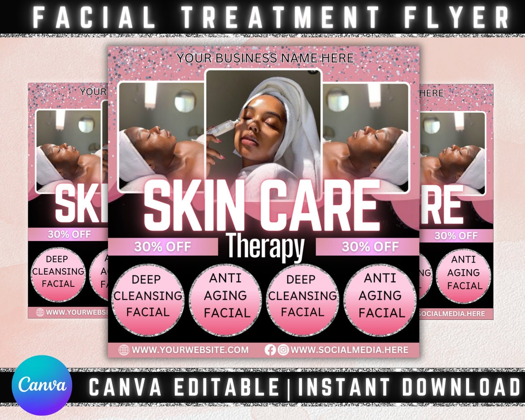 Esthetician Flyer, DIY Flyer Template Design, Skin Care Services Flyer ...