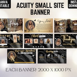 DIY Retractable Beauty Hair Banner Template, Acuity Hair Banner, Canva ...