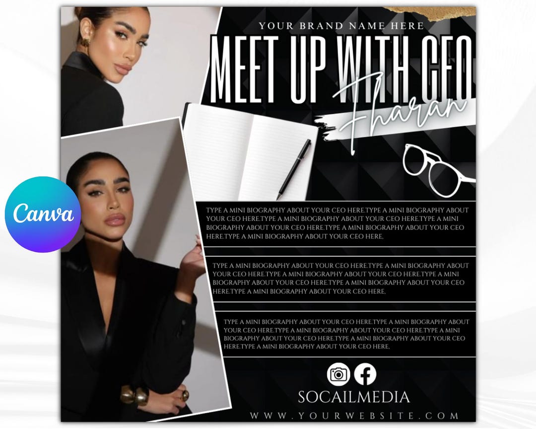 DIY Meet the CEO Flyer Template - Entrepreneur Flyer - Meet the Owner ...