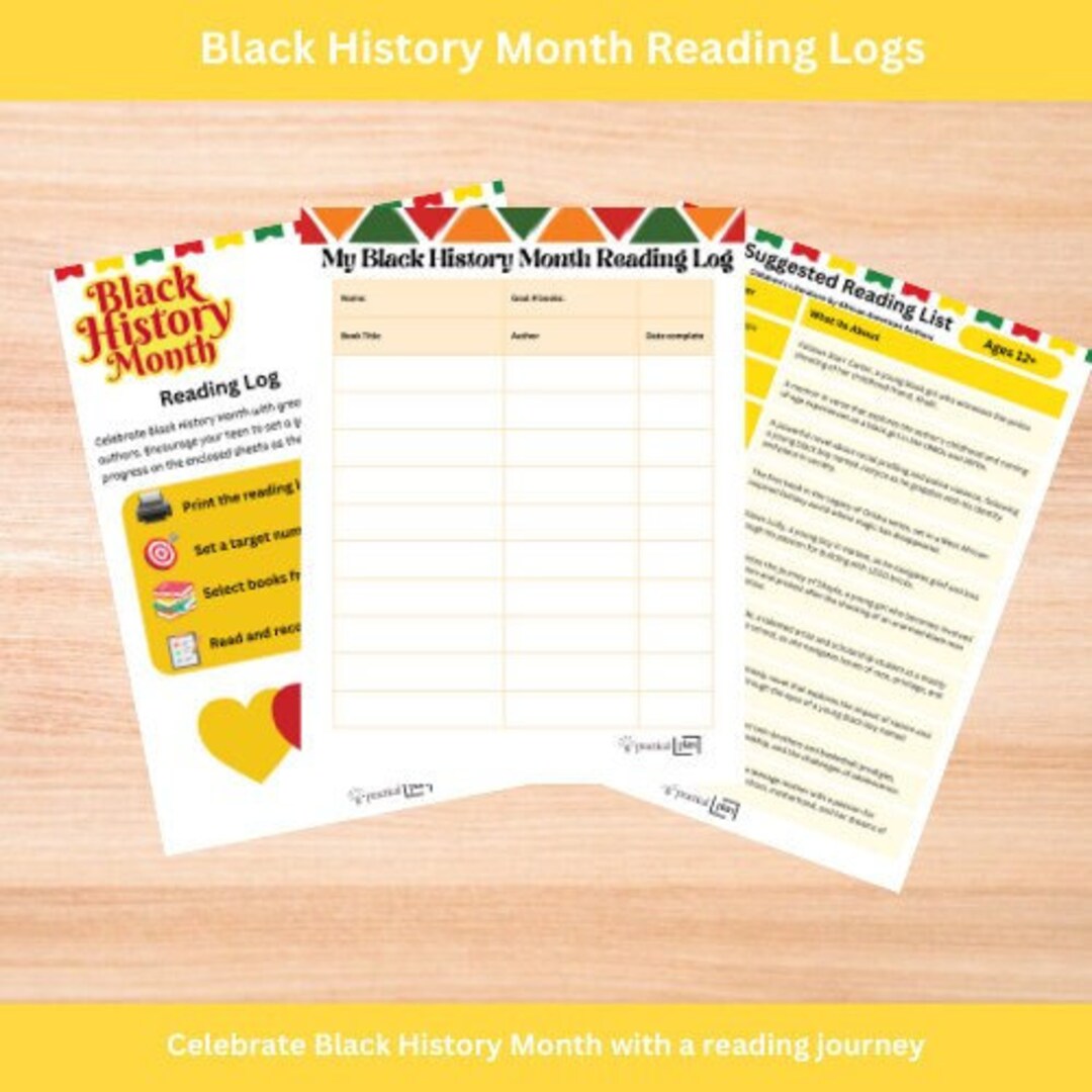 My Black History Reading Log for Kids Ages 12+ - Etsy