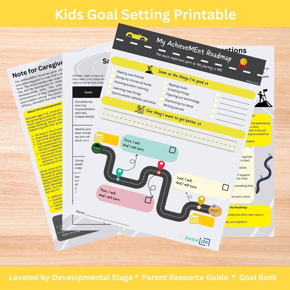 My Achievement Roadmap (ages 5-8) - Etsy