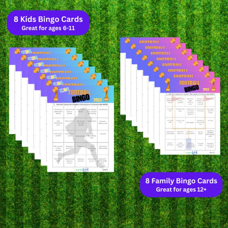 Football Bingo Game - Fun Printable Activity for Game Day Fans - Etsy