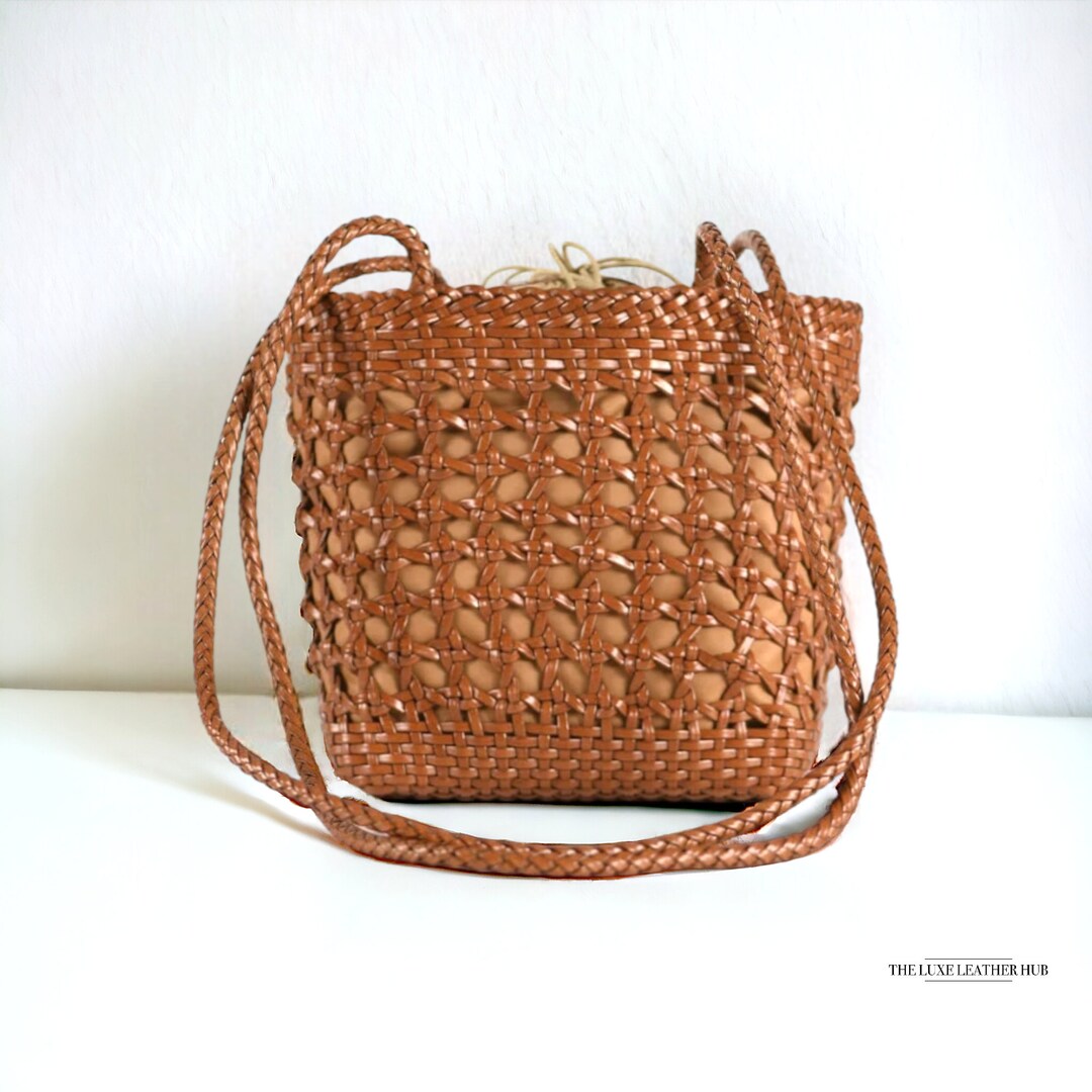 Leather Woven Shoulder Bag, Womens Handbag, Woven Bag, Beach Handbag ...