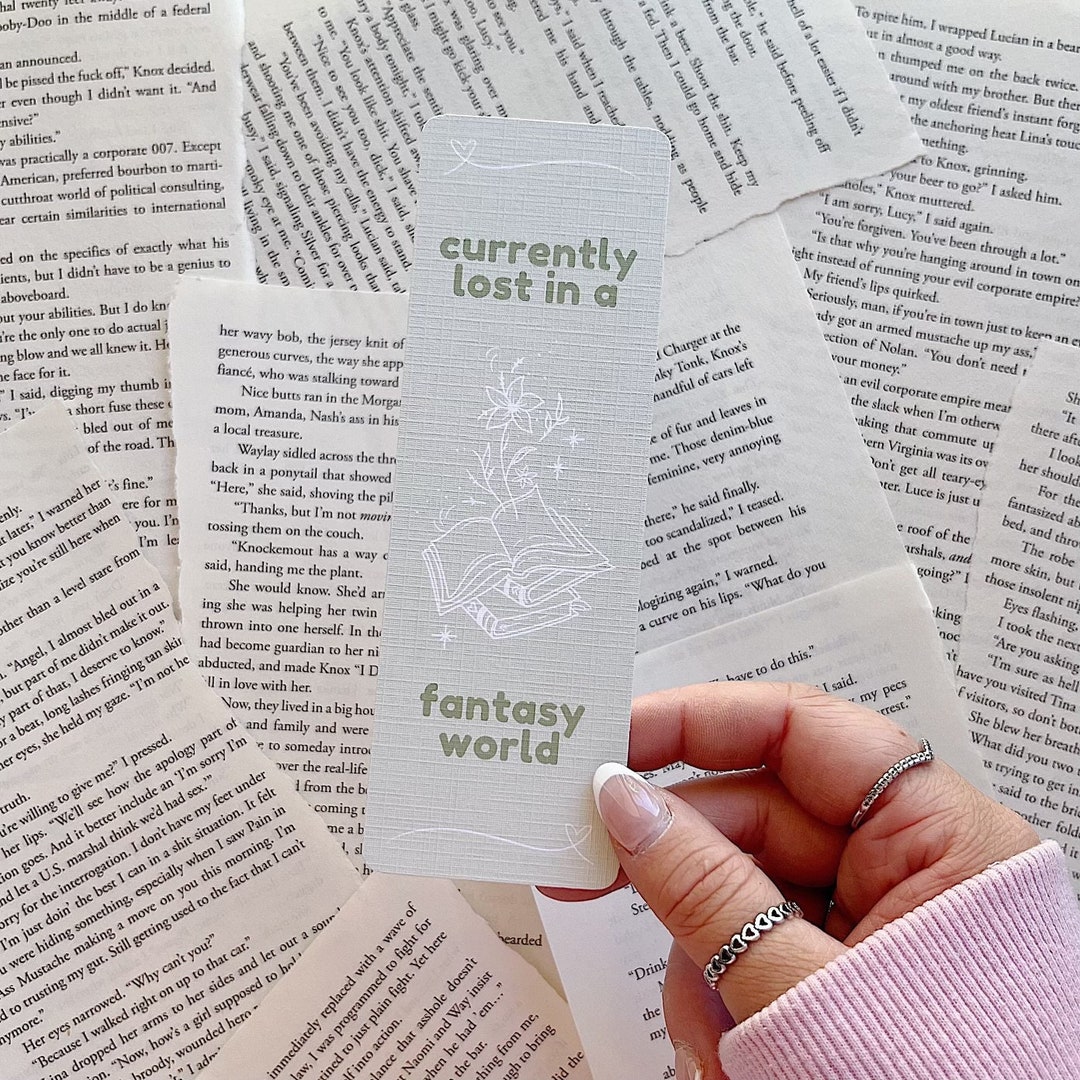 Fantasy World Linen Bookmark: Reader Gift - Etsy
