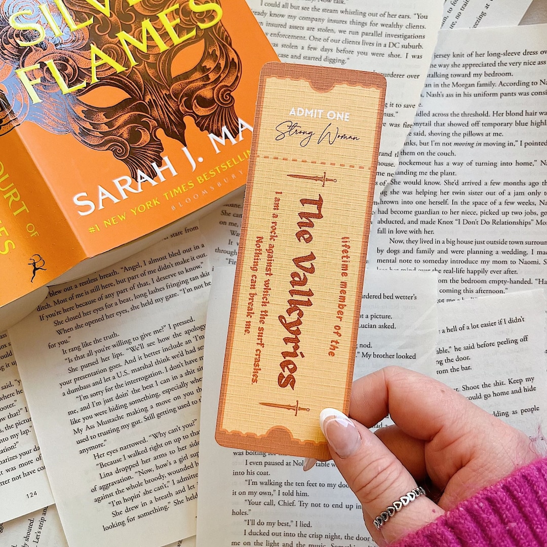 Valkyrie Linen Bookmark: Ticket Style, SJM Merch - Etsy