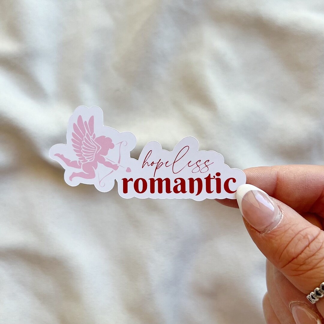 Hopeless Romantic Sticker | Bookish Sticker | Kindle Sticker - Etsy