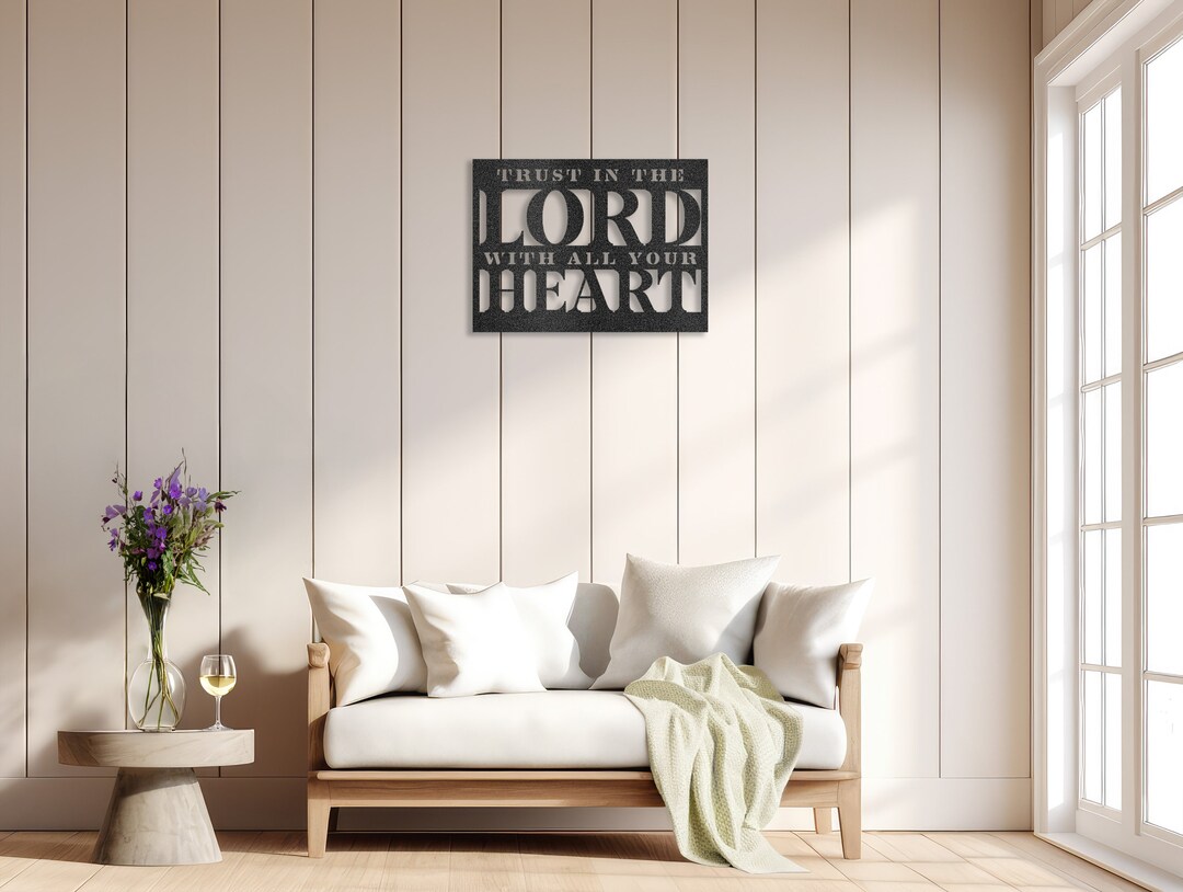 Trust in the Lord Metal Wall Art | Religious Wall Decor | Inspirational ...