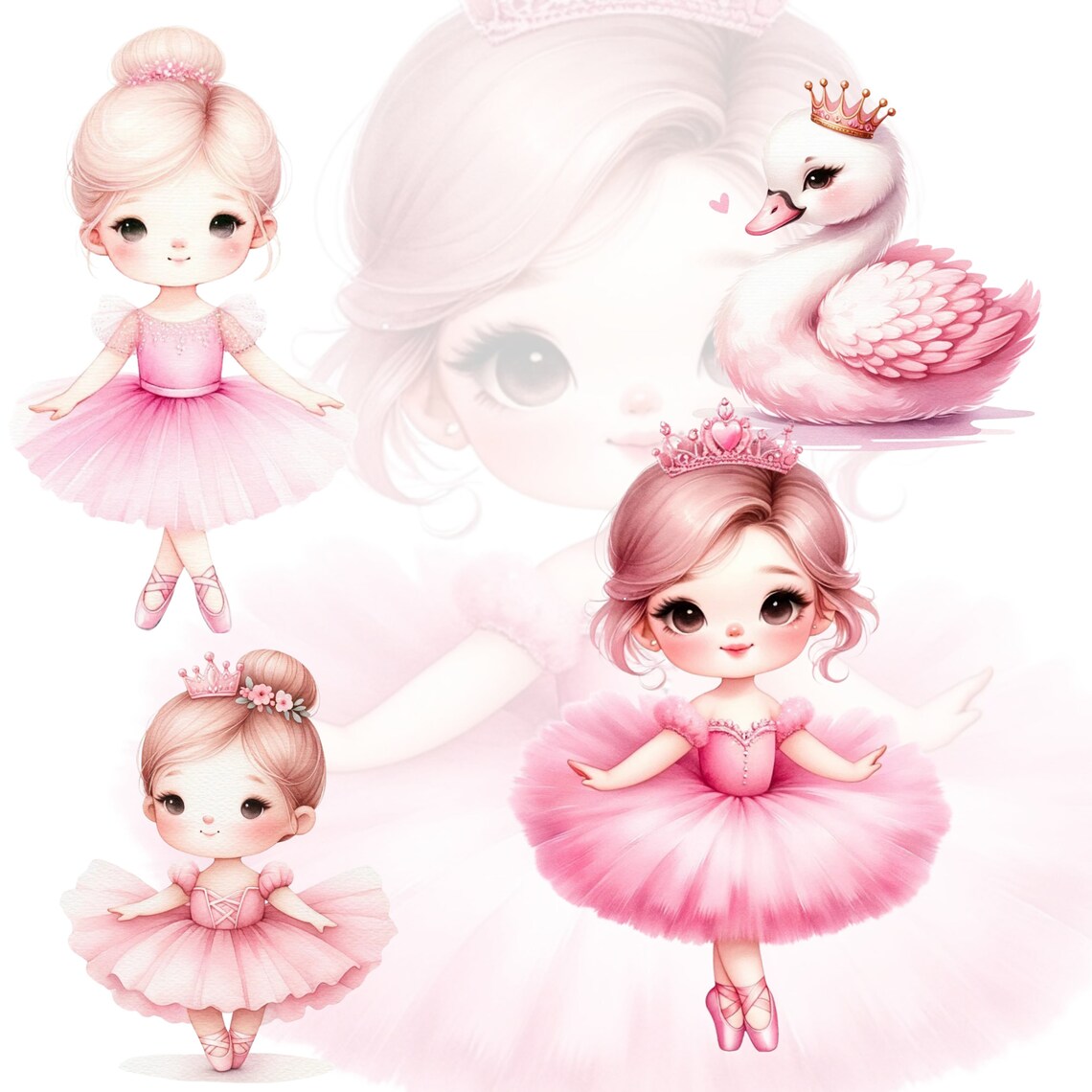 Cute Ballerina Clipart Ballerina PNG, Baby Ballerina Birthday ...