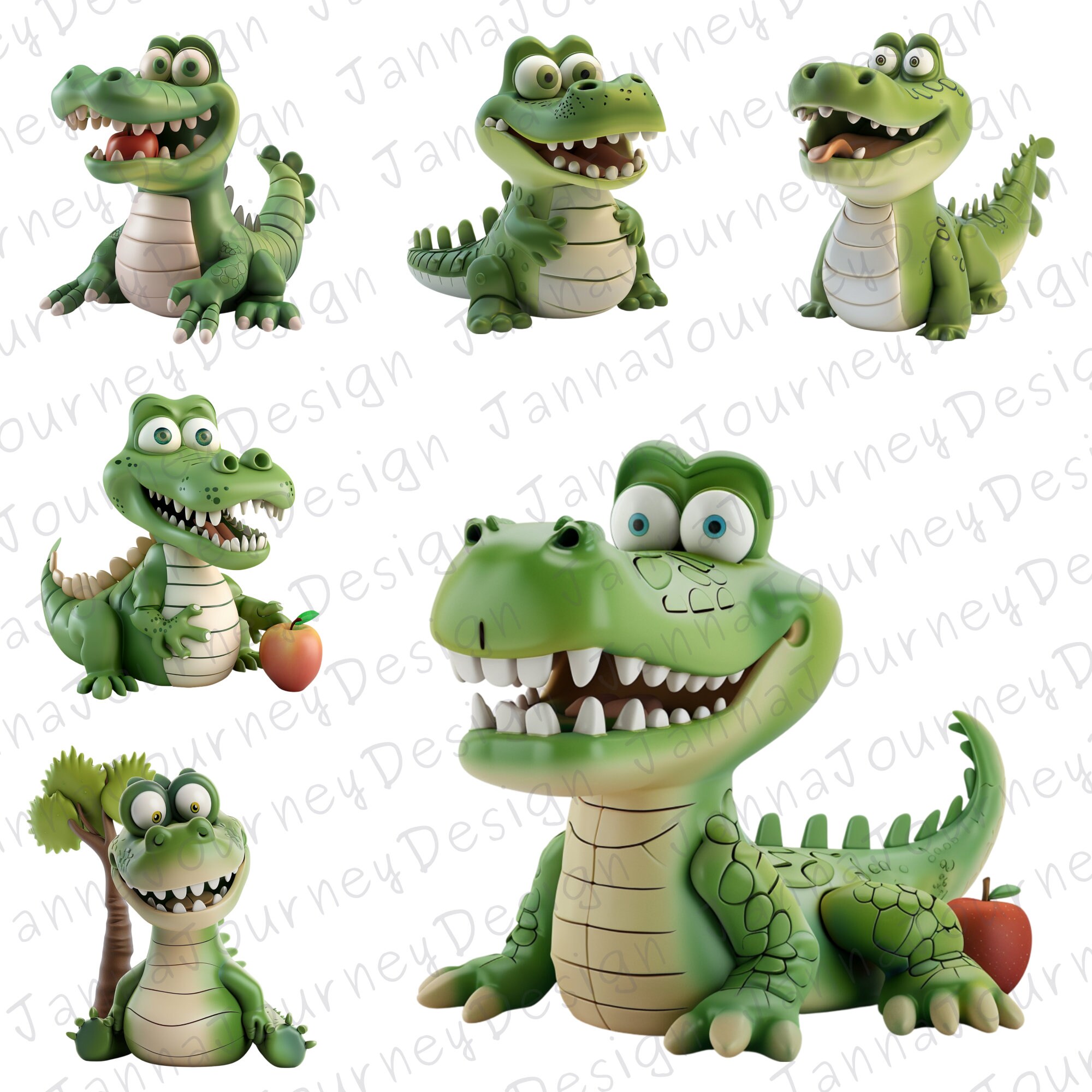 Baby Crocodile Clip Art | Cute Crocodile & Baby Alligator Clipart ...