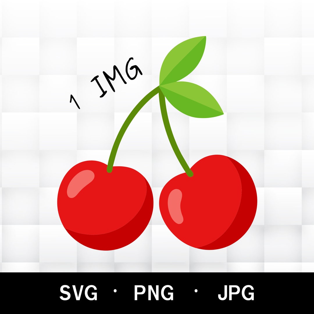 Cherry Clipart Vector | SVG, PNG, JPG Files for Kitchen Decor ...