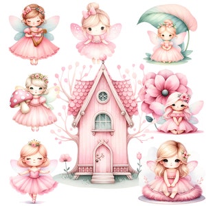 Enchanted Fairy Garden Clipart - Magic Fairy Tale & Forest ...