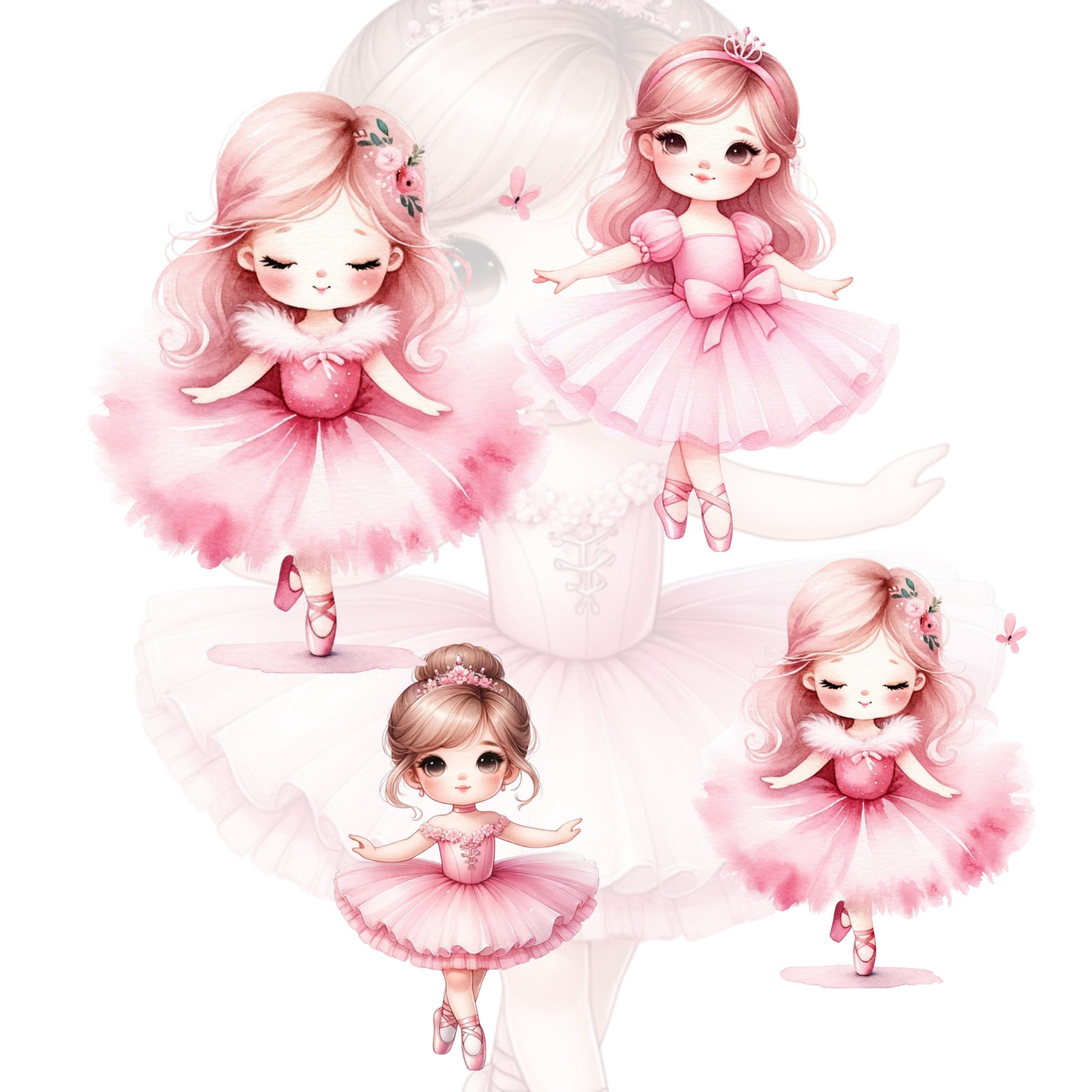 Cute Ballerina Clipart Ballerina PNG, Baby Ballerina Birthday ...