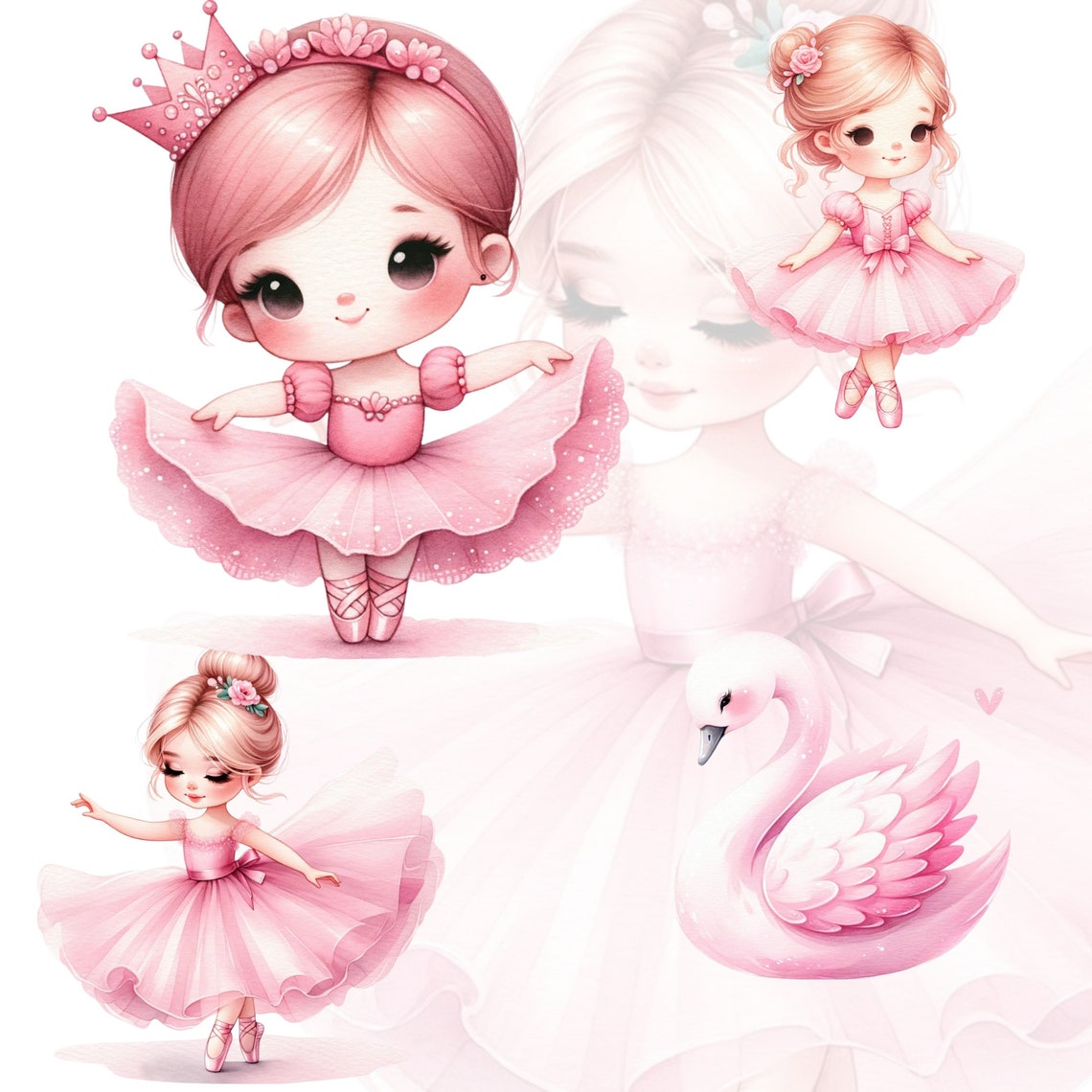 Cute Ballerina Clipart Ballerina PNG, Baby Ballerina Birthday ...