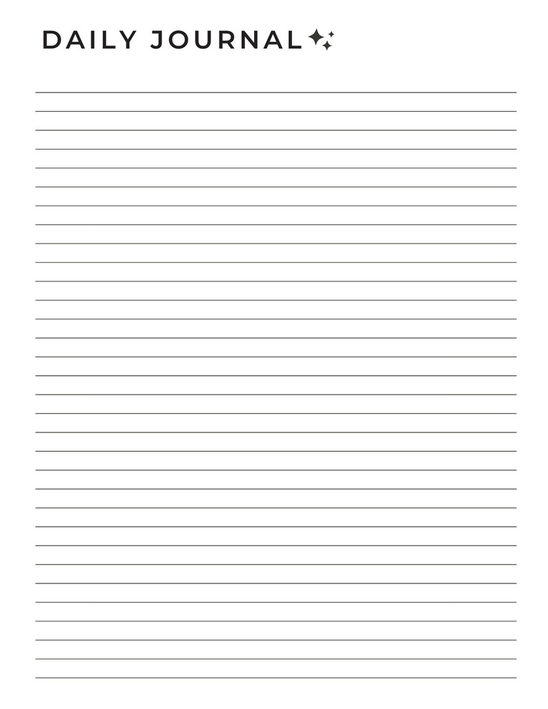 Printable Planner Kit, Printable Simplistic Journal Pages, Daily ...