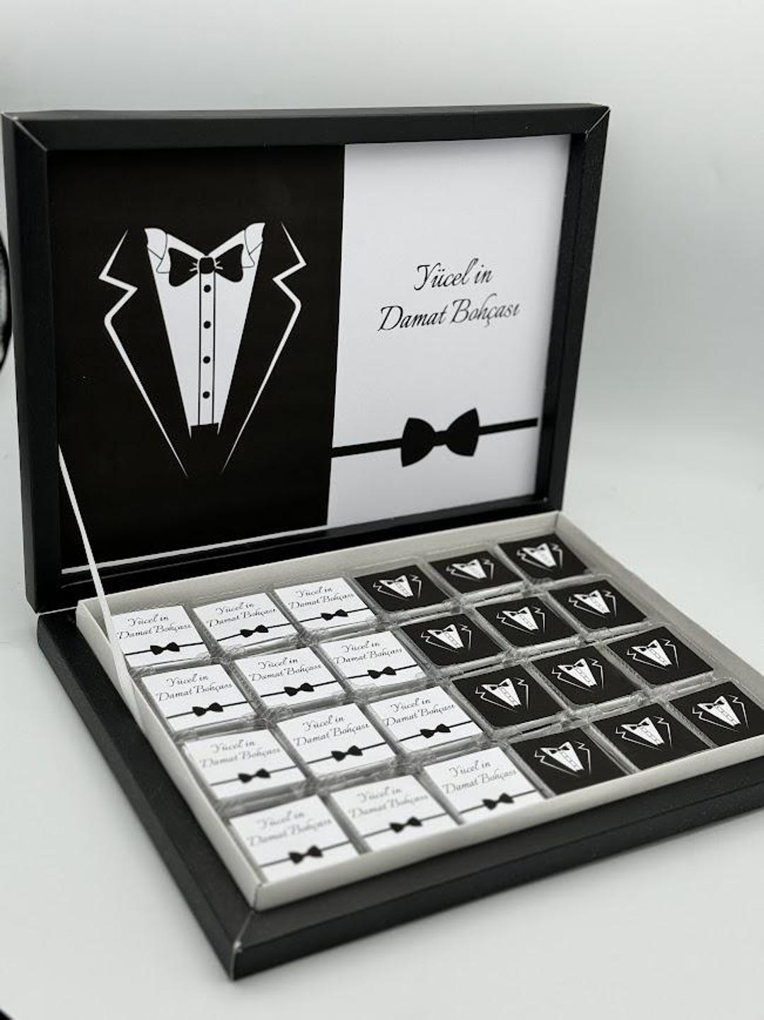 Personalized Chocolate Box Damat Bohcasi Guest Gift Custom Design in ...