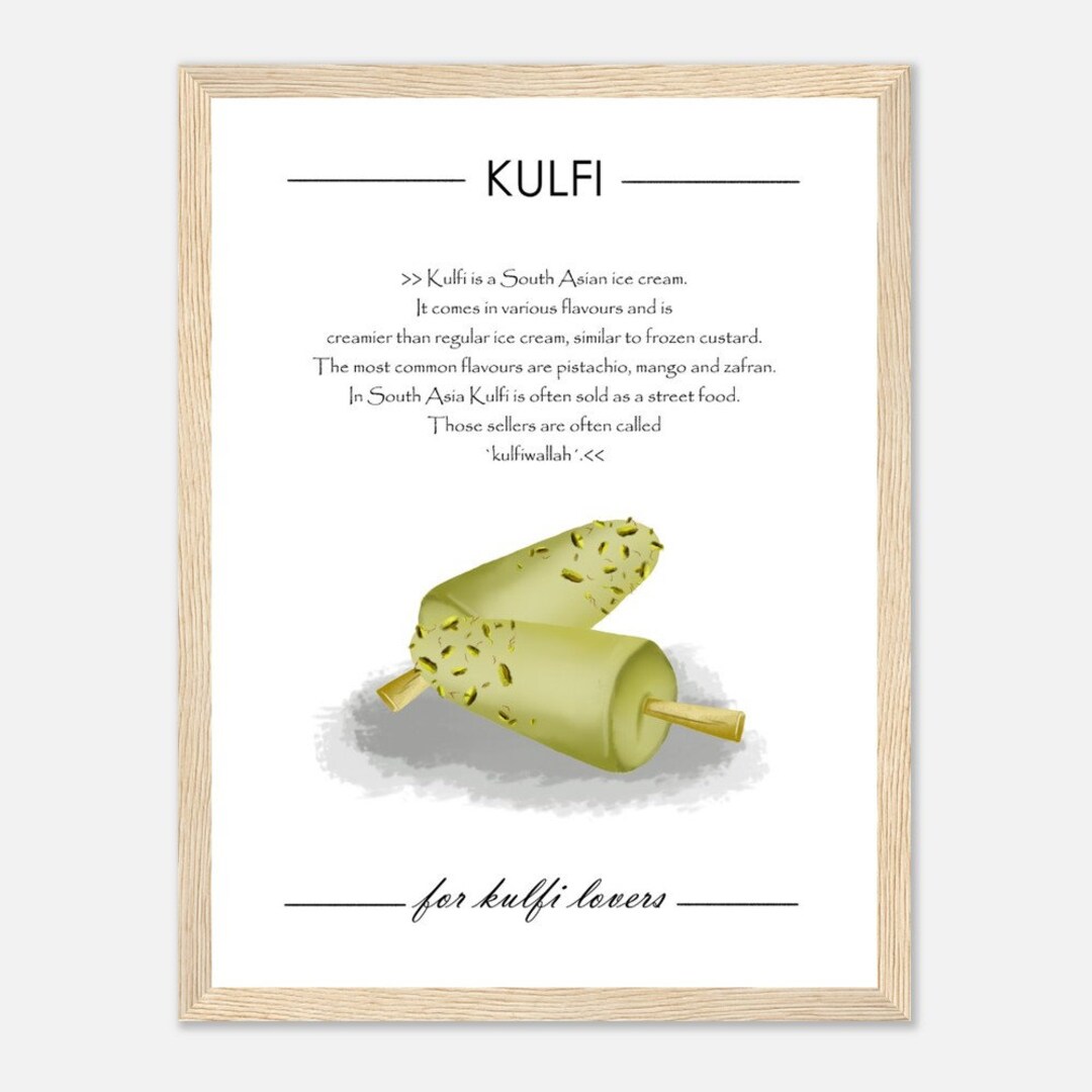Pakistani/indian Kulfi Premium-poster, Framed, 30x40cm/12x16 Inch - Etsy