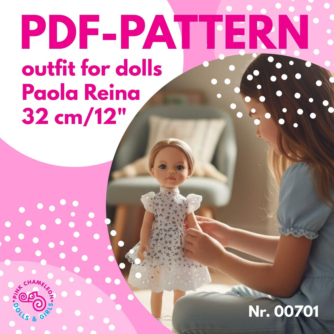 PDF Pattern – Doll Dress for Paola Reina 32 Cm (12 Inch) – Instant ...