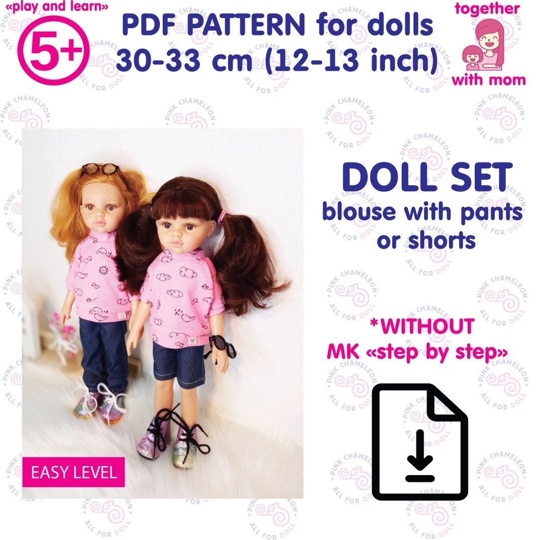 Adorable Doll Clothing PDF Patterns - DIY Sewing Set - Etsy