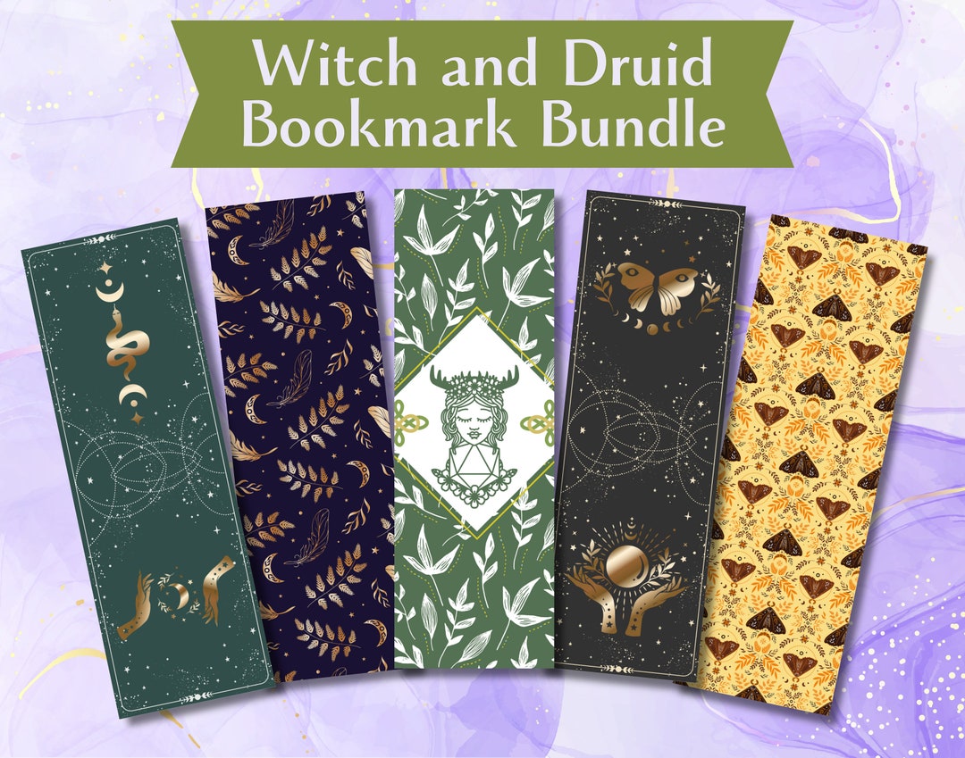 Dnd Gifts, Dnd Bookmarks, Fantasy, Druid, Witch, Printable Bookmarks ...