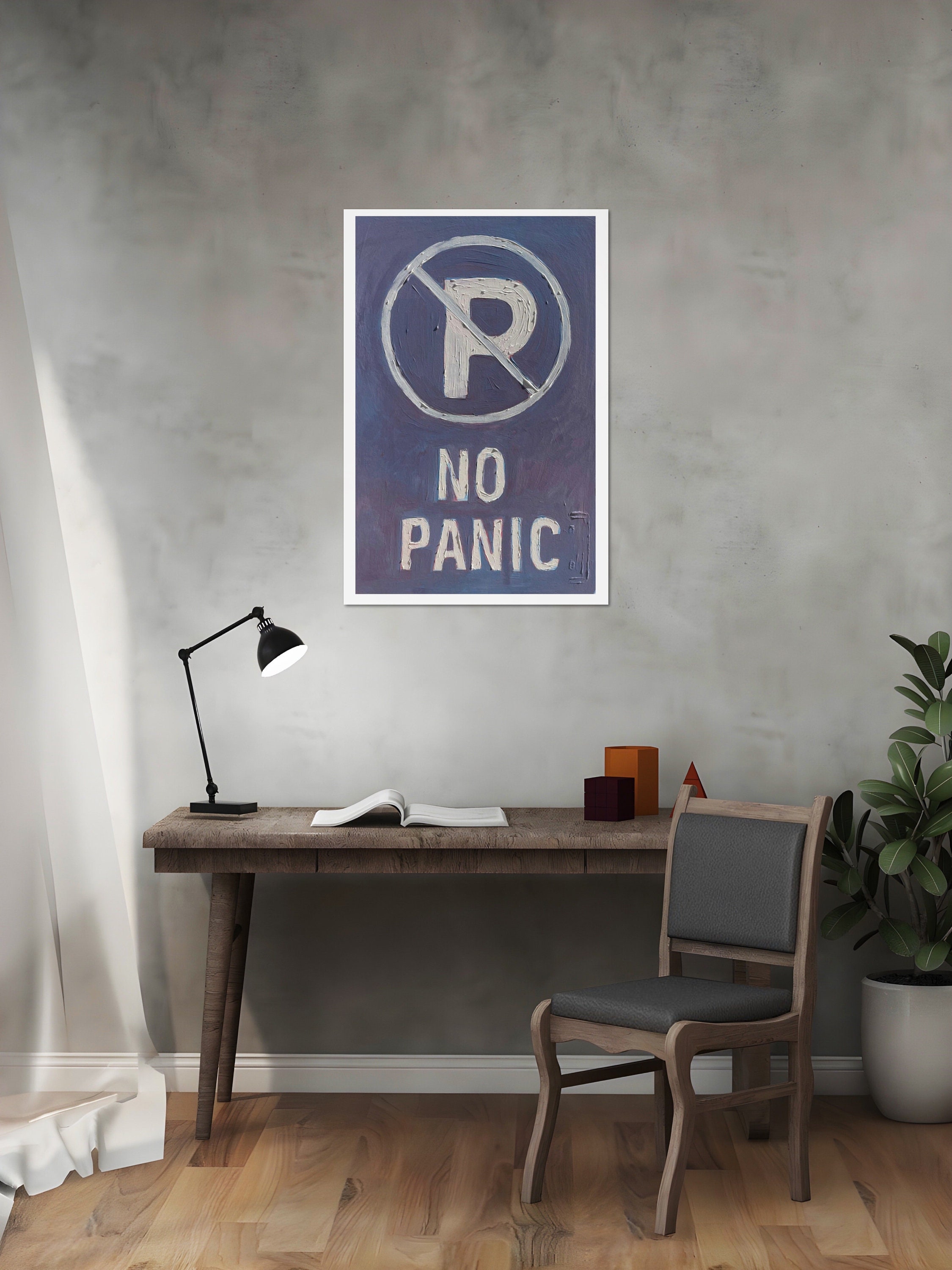 No Panic Poster,inspirational Wall Art Print, Traffic Sign Poster, Good ...