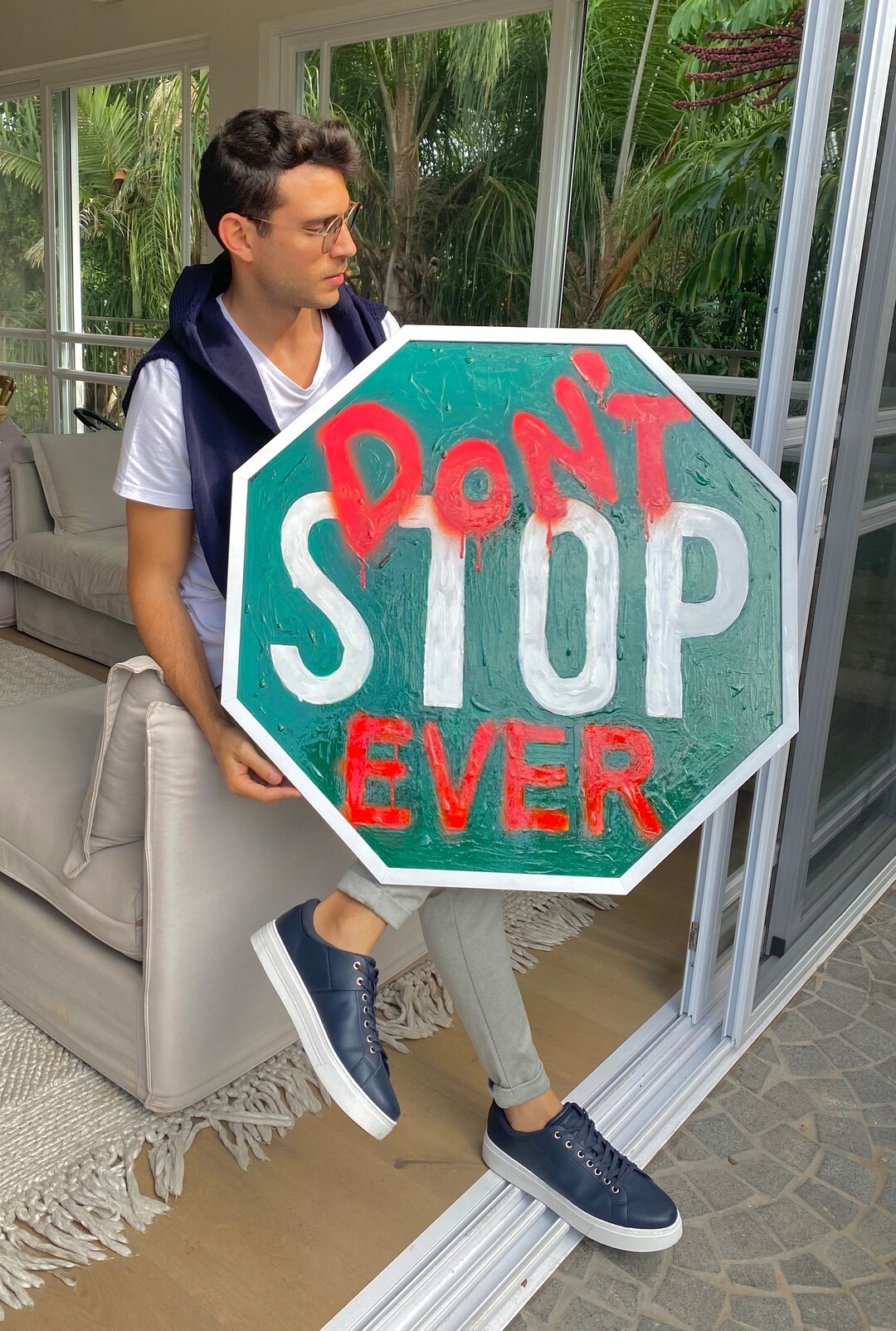 Don't Stop Road Sign, Inspirational Traffic Sign, Positivity Art Work ...