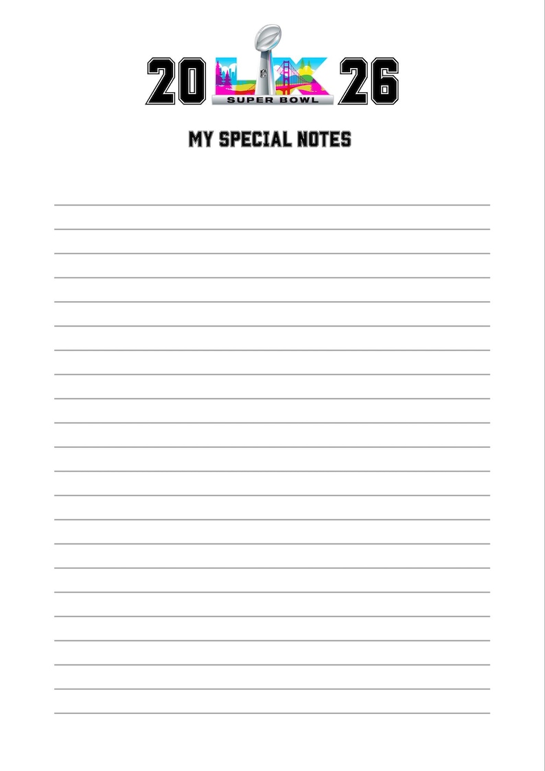 Super Bowl Squares 2026 | Football Grid Printable | Team Fundraiser ...