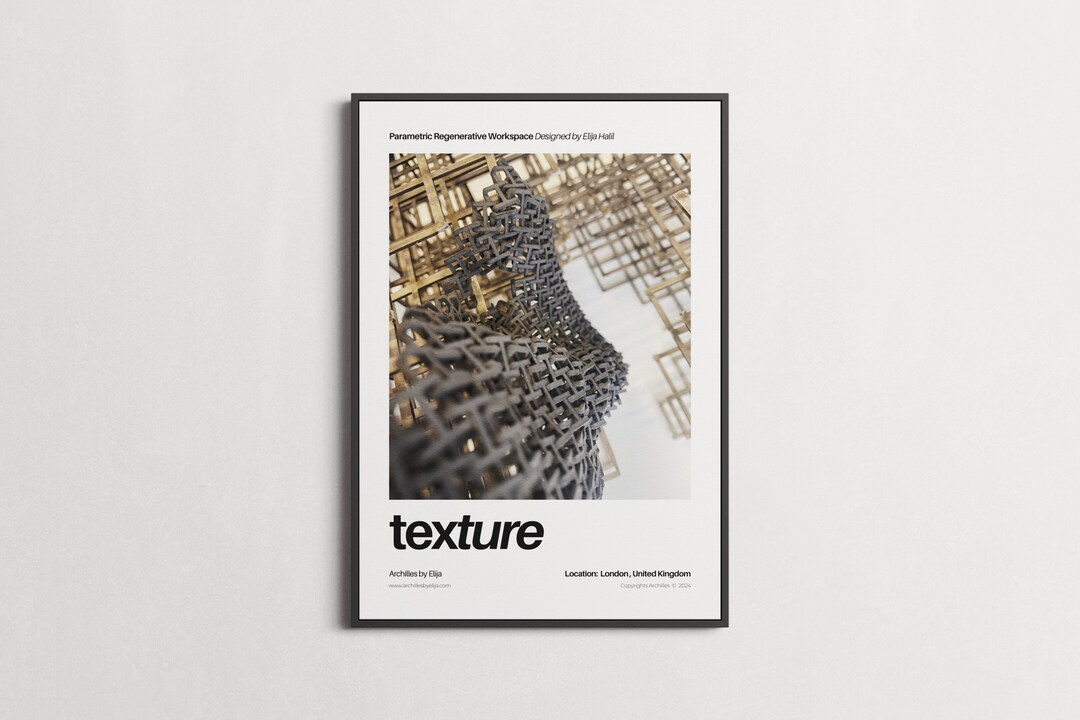Architecture Poster Parametric Facade Architecture Print Wall Art ...