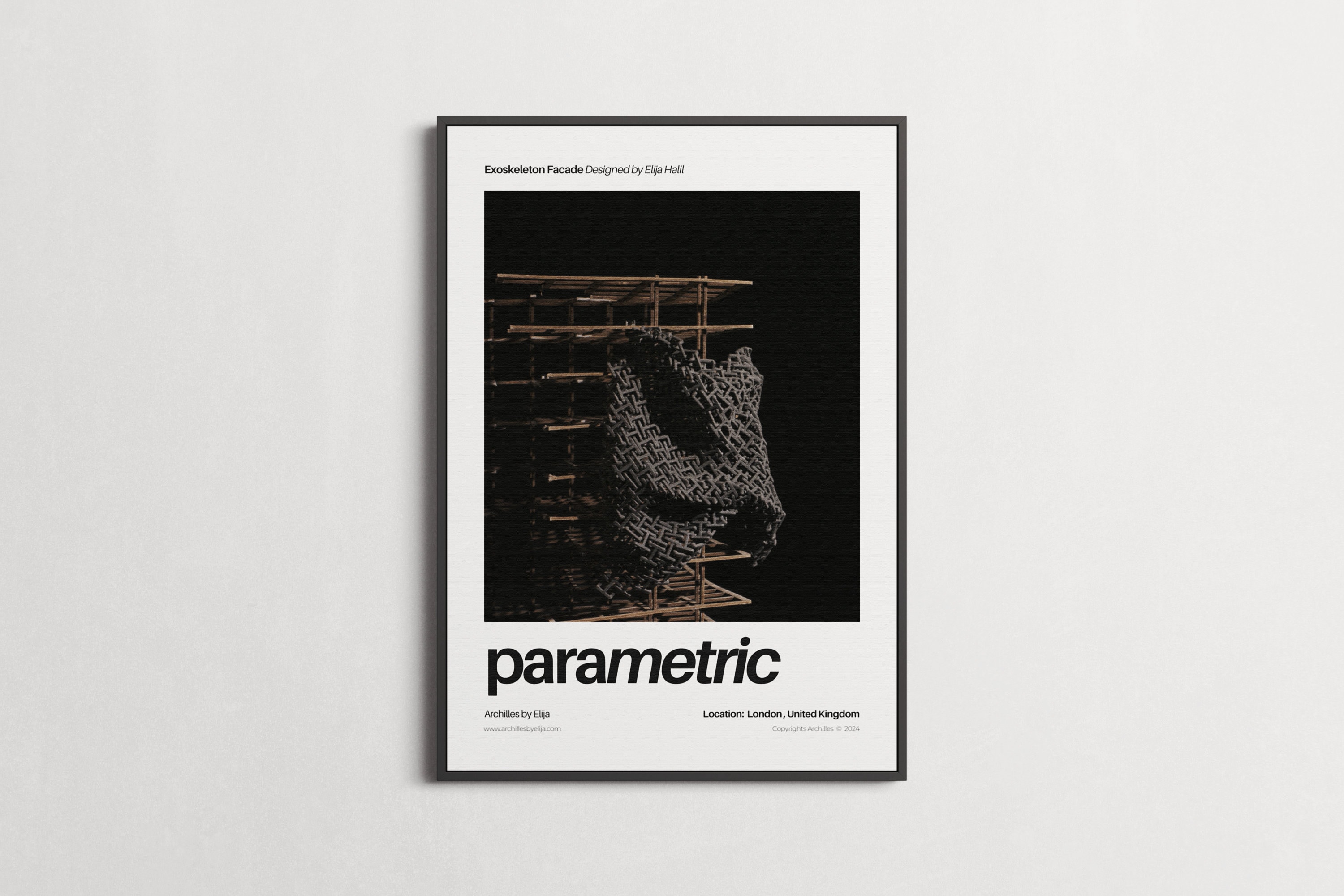Architecture Poster Parametric Facade Architecture Print Wall Art ...