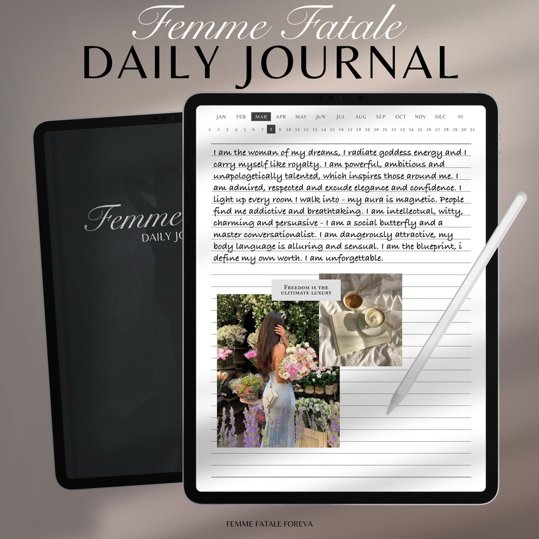 Digital Daily Journal, Femme Fatale Digital Diary, Dark Feminine ...