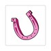 Pink Horse Shoe Sticker - Etsy