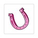 Pink Horse Shoe Sticker - Etsy