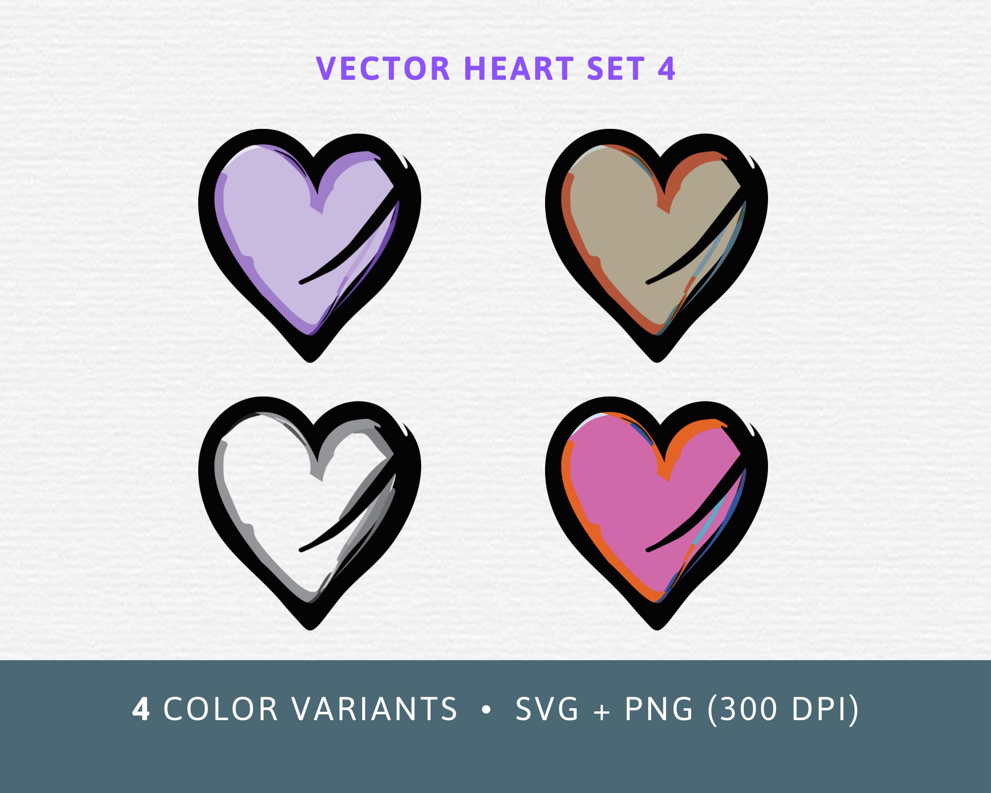 Heart Vector Svg Bundle, Sketch Heart, Heart SVG, Hand Drawn Hearts ...
