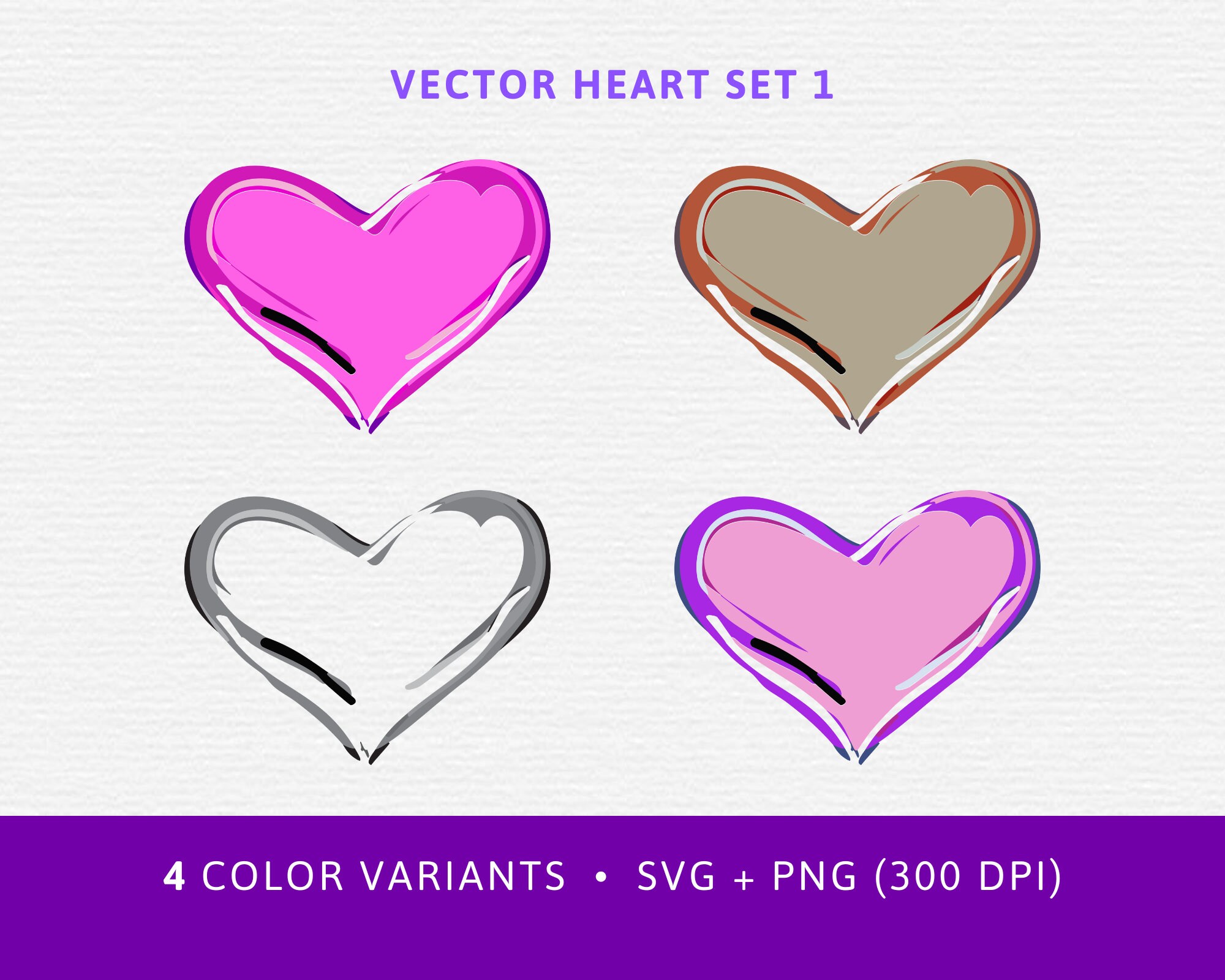 Heart Vector Svg Bundle, Sketch Heart, Heart SVG, Hand Drawn Hearts ...