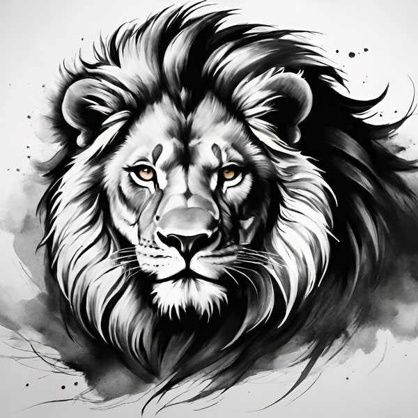 Lion Print - Etsy