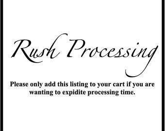 Rush Order, Prioritise My Order, Expedited Order Processing - Etsy UK