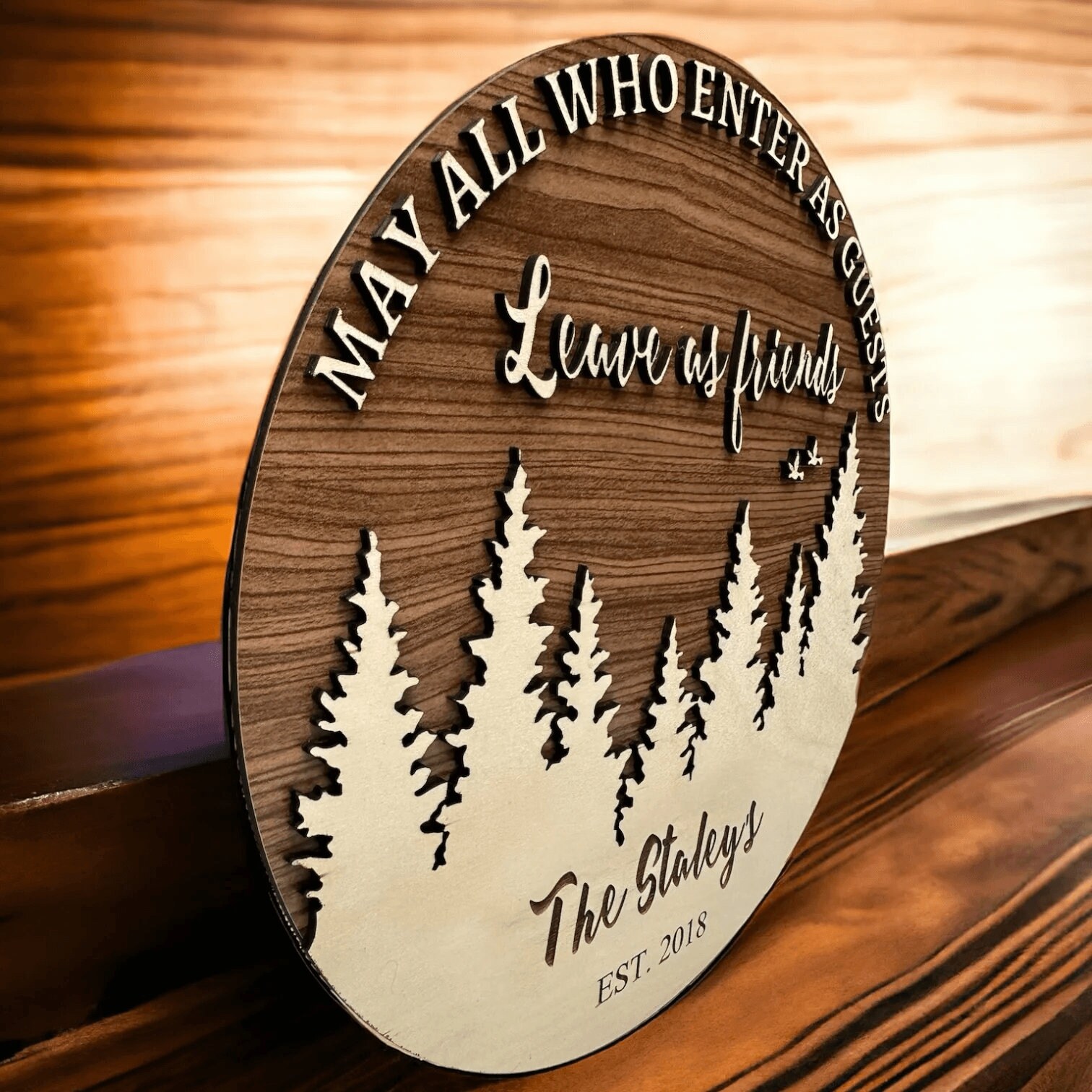 Home Decor Custom Name Sign Personalized Gift for Family Wood Sign Wall ...