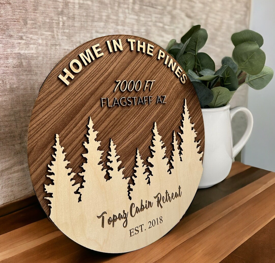 Housewarming Personalized Wood Custom Name Sign Gift Home Decor Family ...