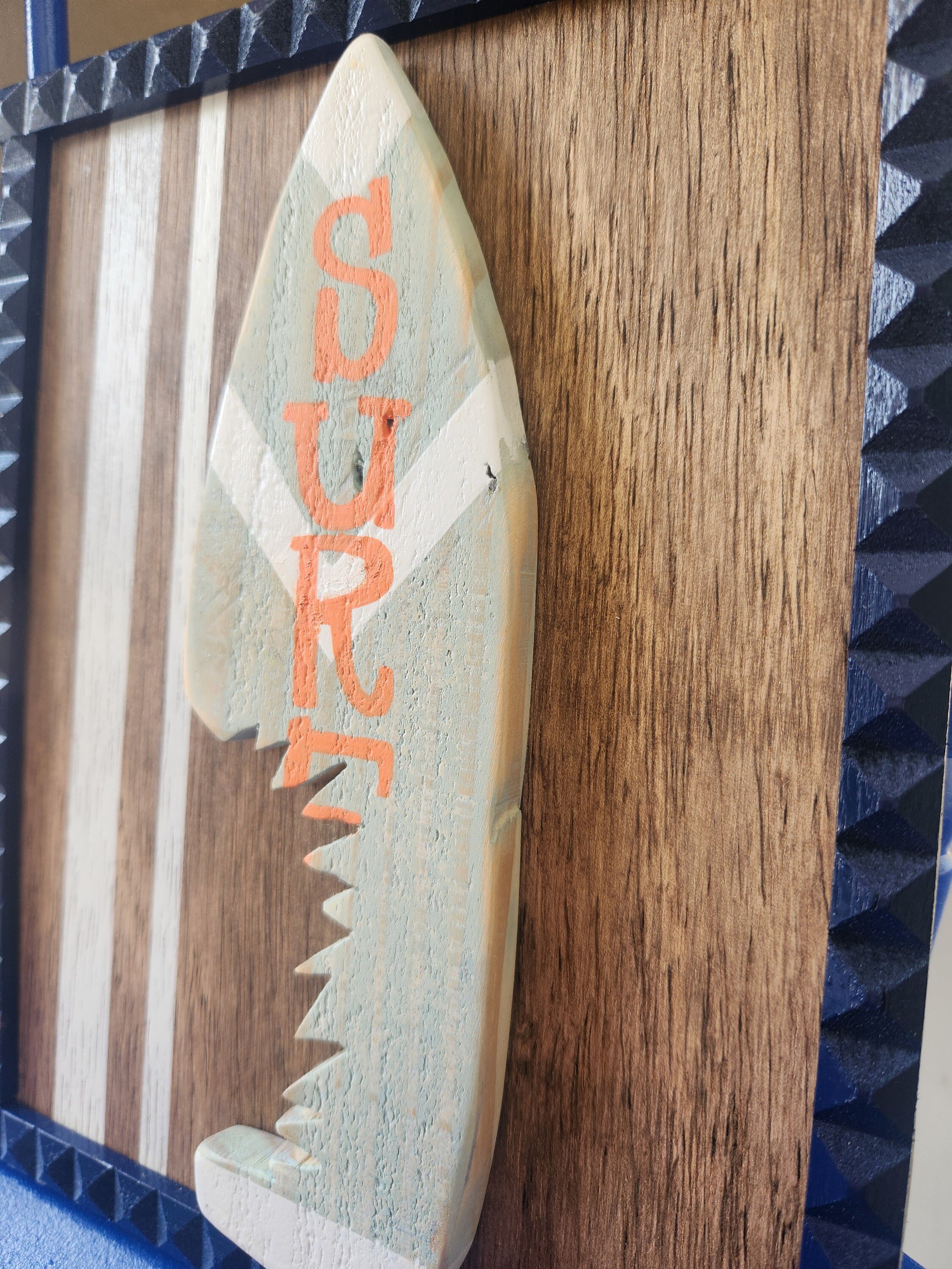 Surfboard Wall Decor, Handmade, Wood, Wall Decor, Picture, Beach ...
