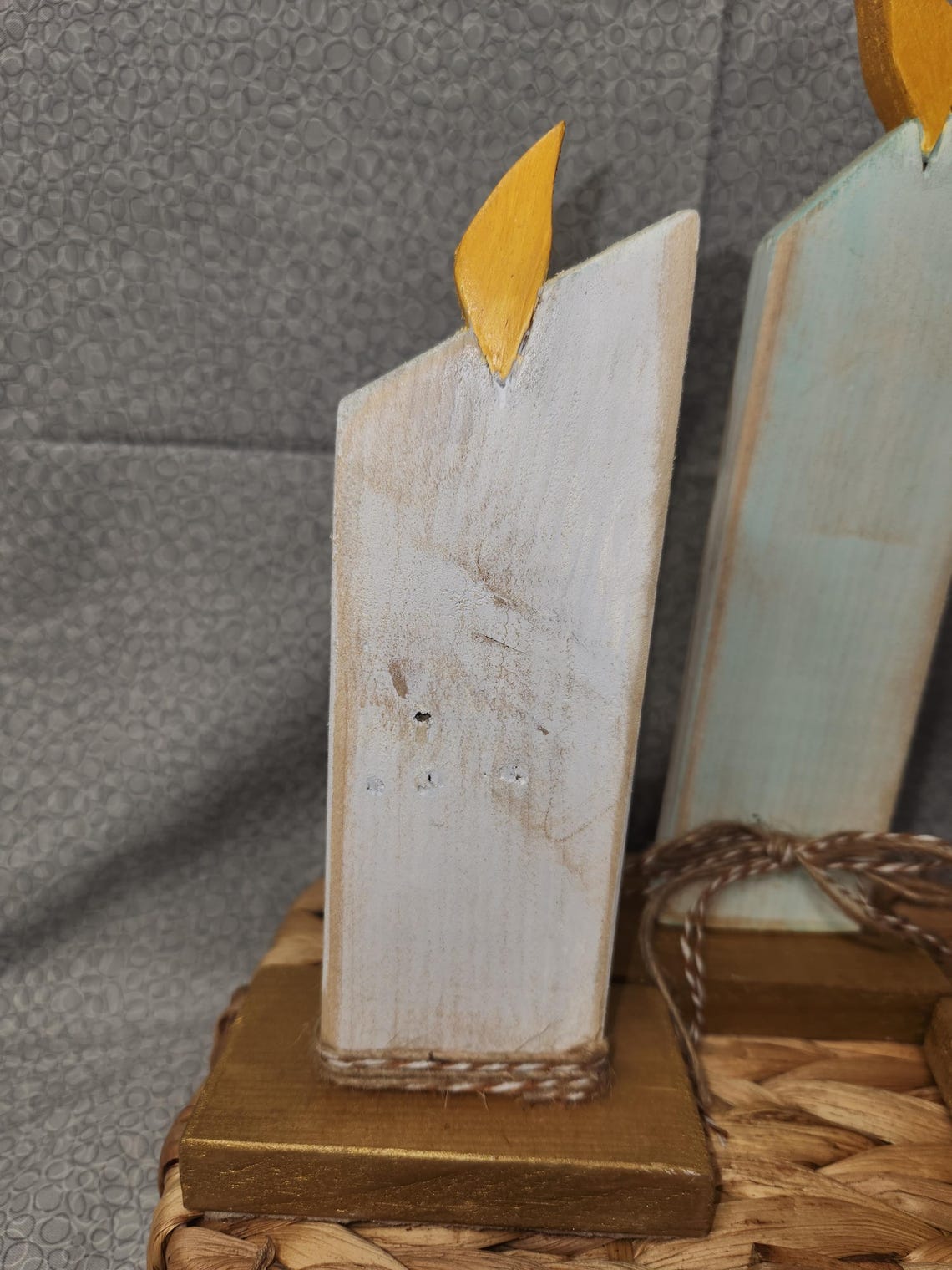 Christmas Decor, 3 Piece Candle Set, Wooden, Rustic, Handmade, - Etsy