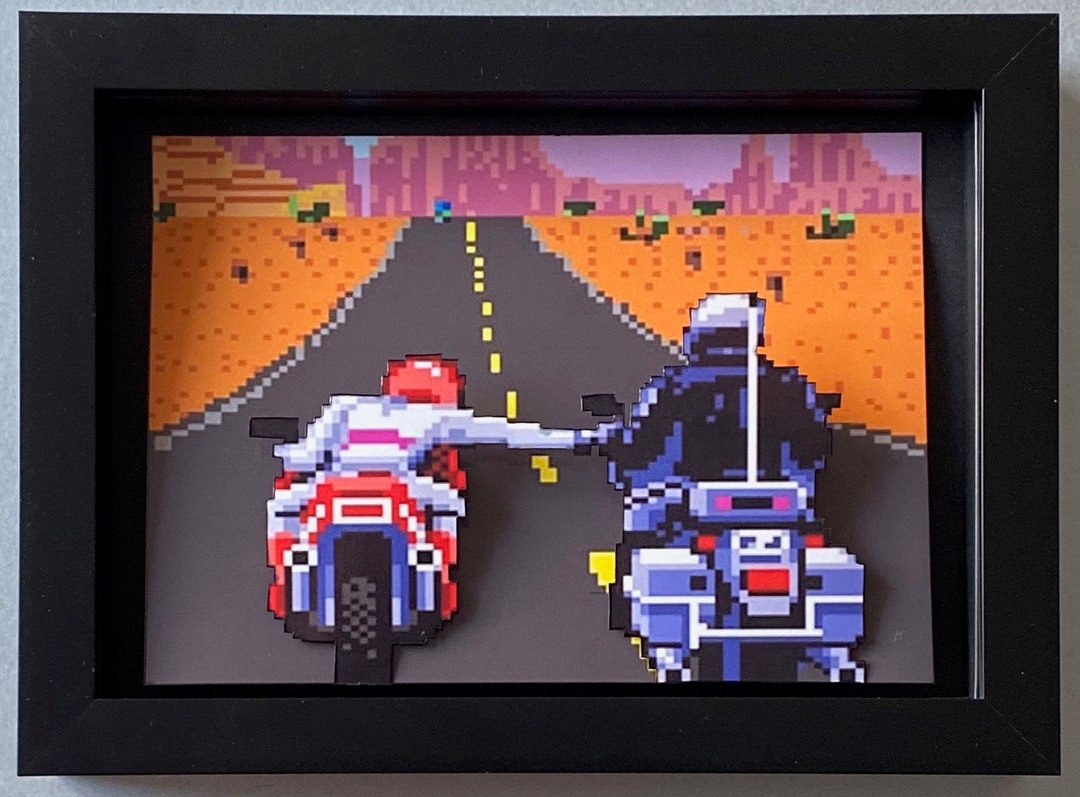 Road Rash Sega Genesis 3D Shadow Box Framed Art - Etsy