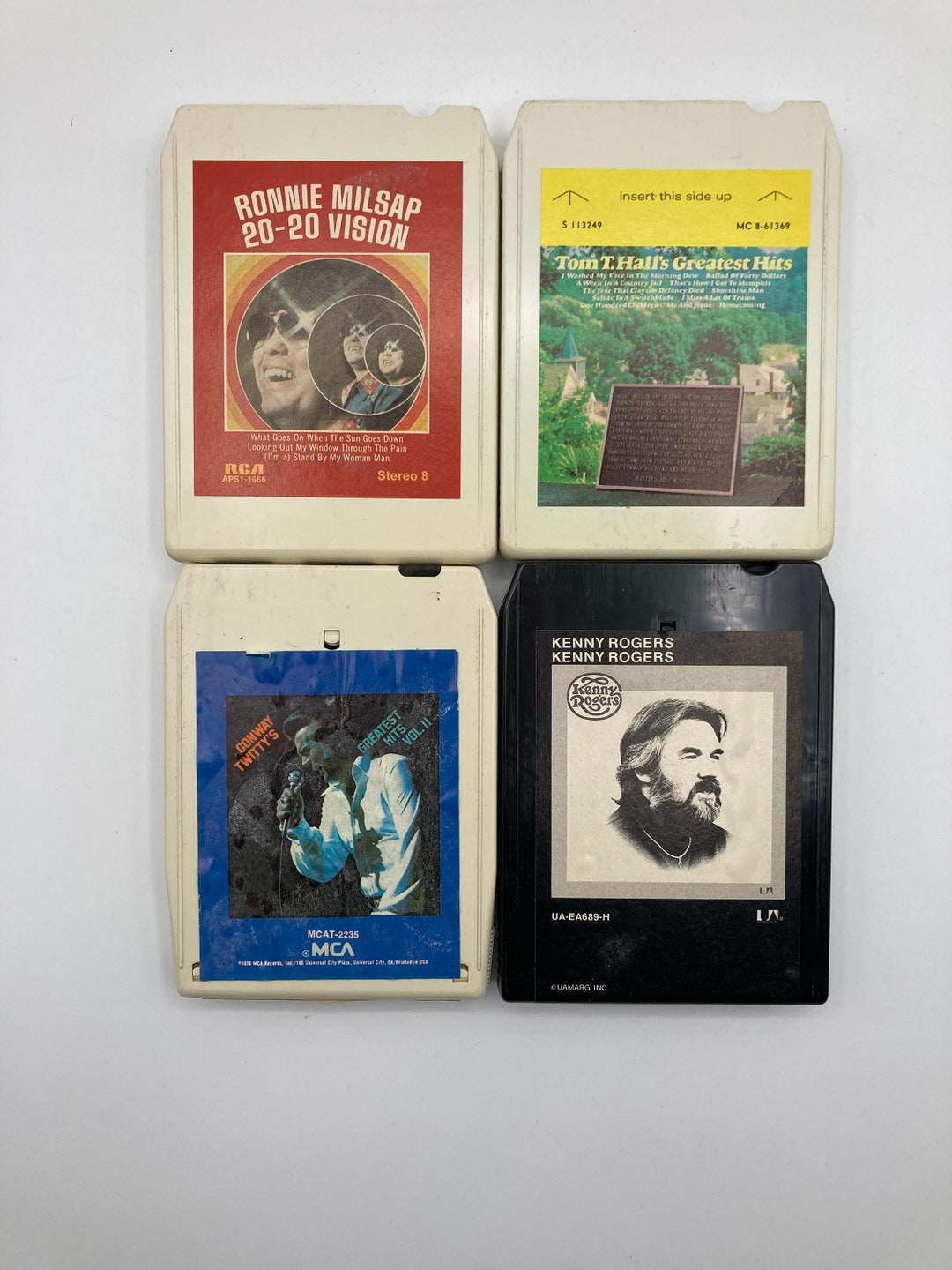 Kenny Rogers, Conway Twitty, Ronnie Milsap and Tom T Hall 8 Track Tapes ...