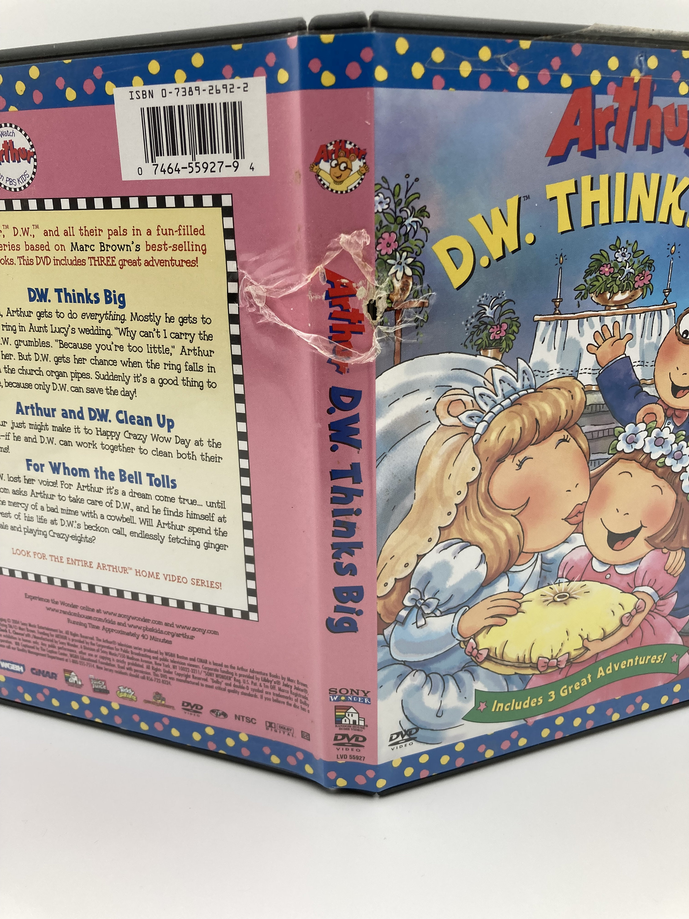 Arthur D.W. Thinks Big DVD Vintage Rare Childrens Educational DVD Sony ...