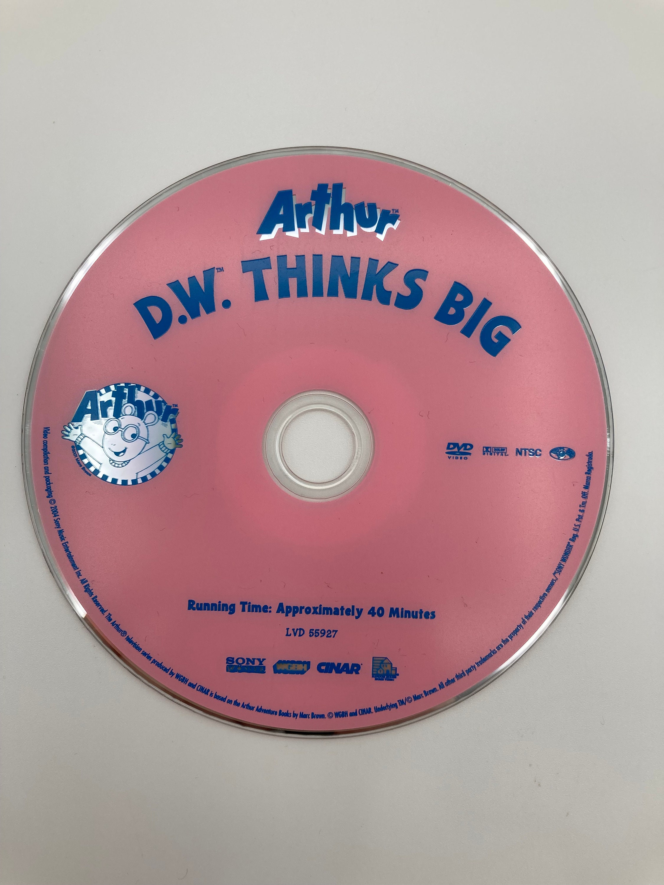Arthur D.W. Thinks Big DVD Vintage Rare Childrens Educational DVD Sony ...
