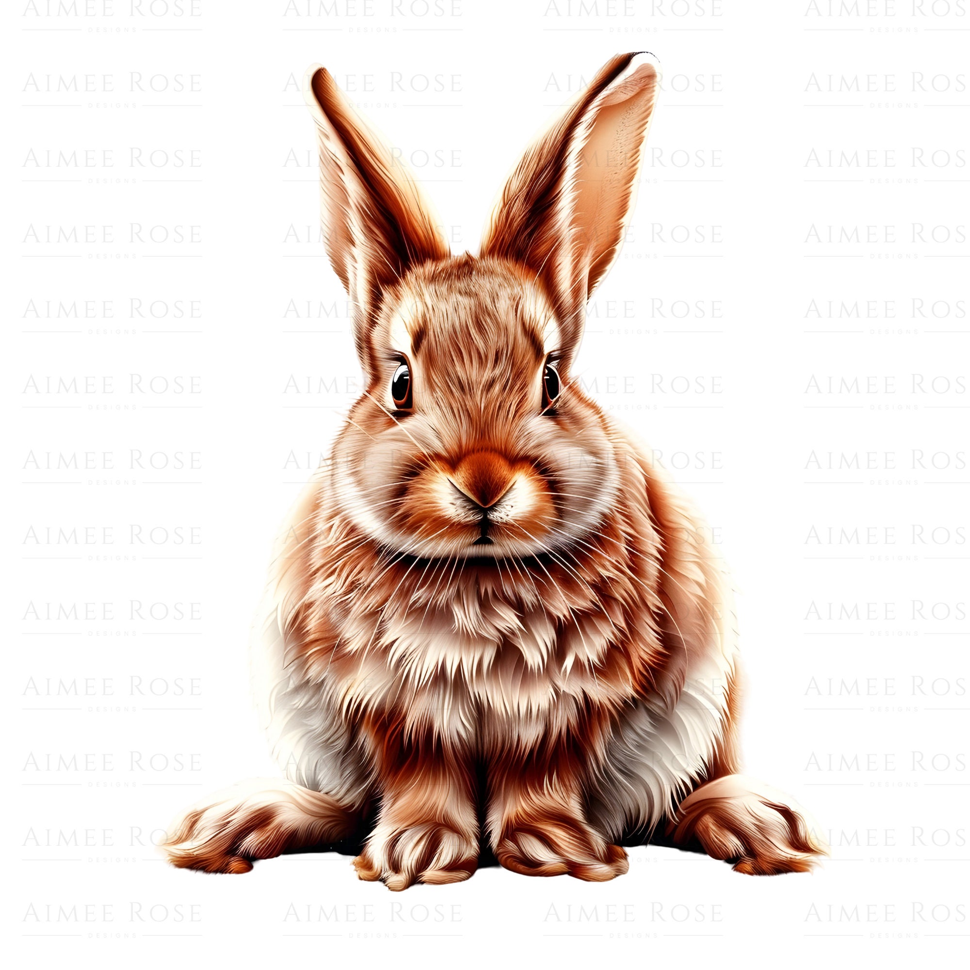 Rabbit Clipart Set Lifelike Bunny PNG Images, Transparent Background ...