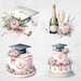 16 Shabby Chic Graduation Clipart Pack | Class of 2024 | Watercolour ...
