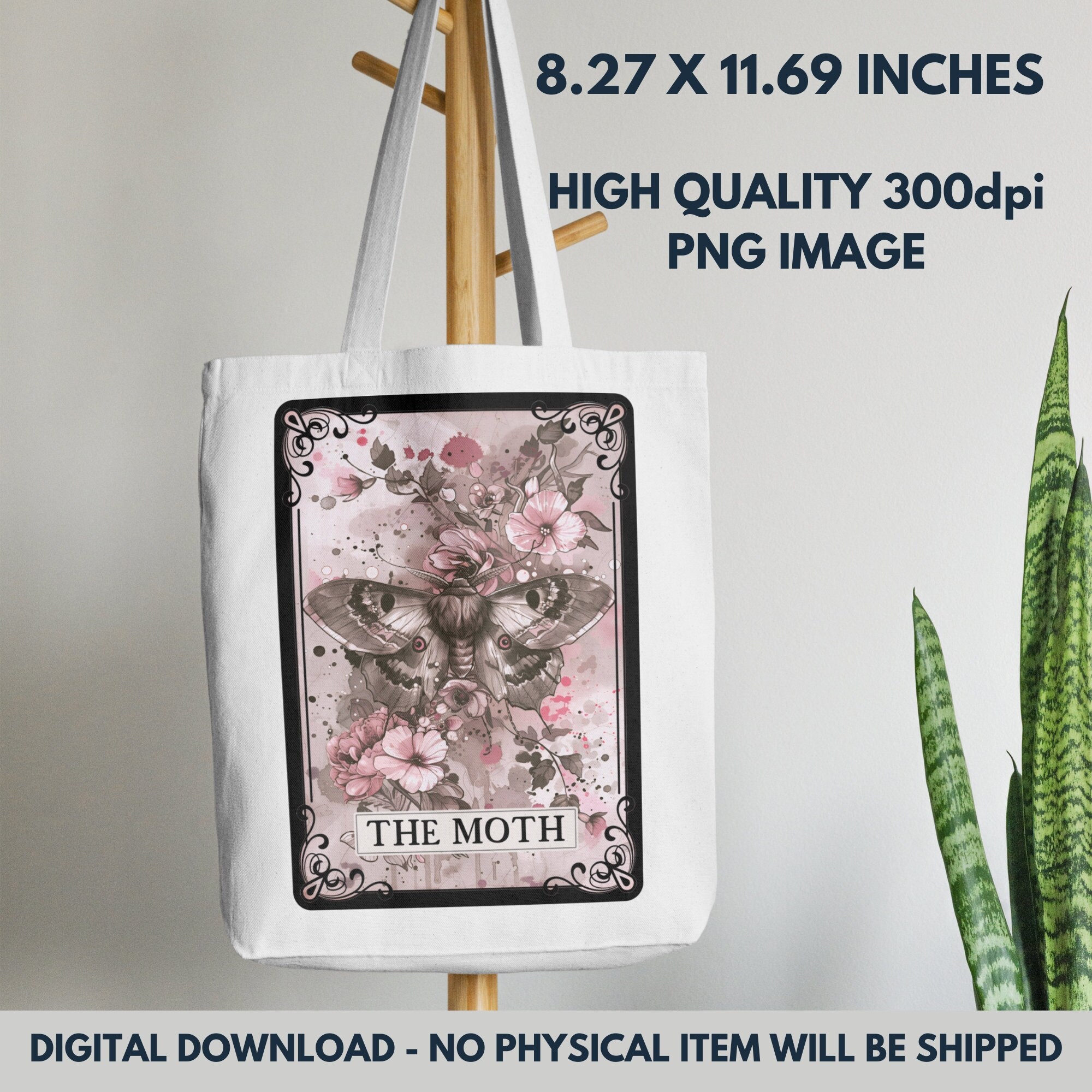 Halloween the Moth Tarot Card Style PNG Digital Download for Crafting ...
