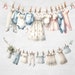 10 Shabby Chic Watercolor Clothes Line Clipart | Baby Clothes, DIY ...