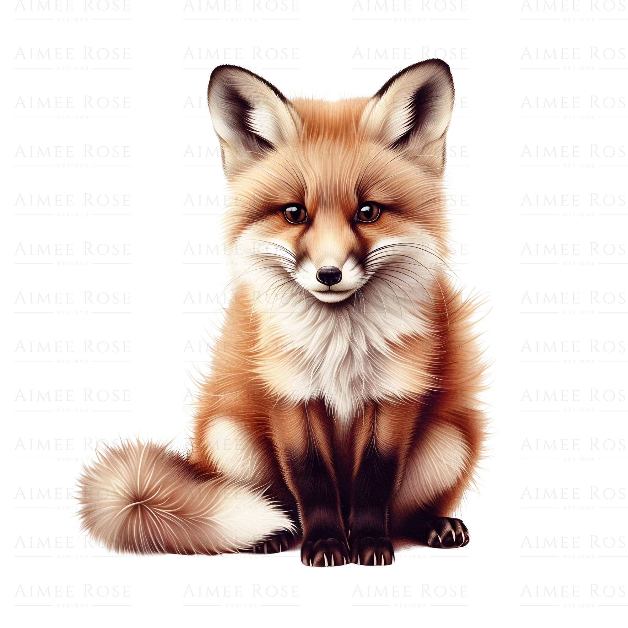 Fox Cub Clipart Set Cute Foxy PNG Images, Transparent Background, High ...