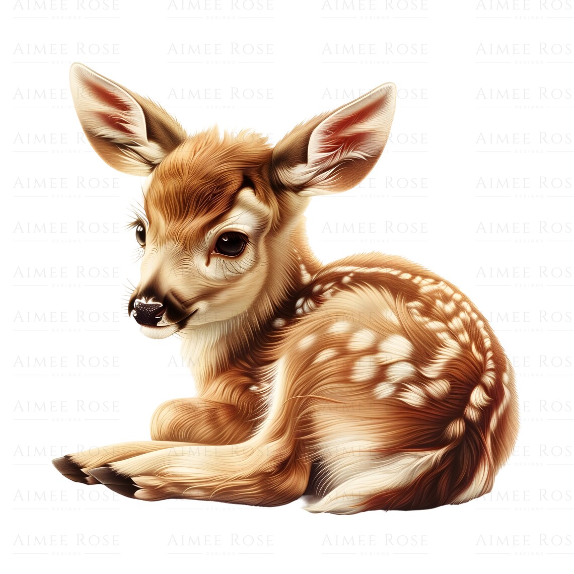 Deer Fawn Clipart Bundle - Baby Deer PNG, Transparent Background ...